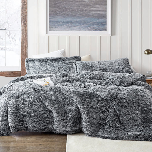 Coma Inducer Fluffy Plush Oversized Comforter Set & Reviews | Wayfair
